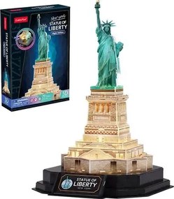 CubicFun Svítící 3D puzzle Noční edice: Socha Svobody / 79 dílků / od