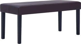 Lavice 106 cm hnědá umělá kůže 281310