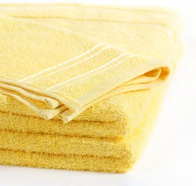 Goldea froté ručník / osuška nela - světle žlutý 50 x 100 cm