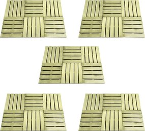vidaXL 30 ks terasové dlaždice 50 x 50 cm dřevo [276433] Barva: Zelená