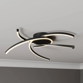 Lindby Katris LED stropní světlo, 58 cm, černé