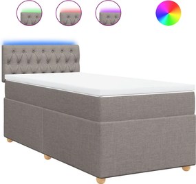 Box spring postel s matrací taupe 80x200 cm textil 3288818