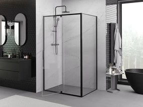 Mexen Exo sprchový kout s otevíracími dveřmi 95 x 90 cm, průhledný, černý - 819-095-090-70-00