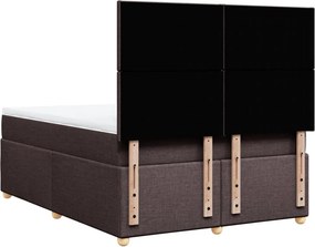 Box spring postel s matrací tmavě hnědá 140x190 cm textil 3291271