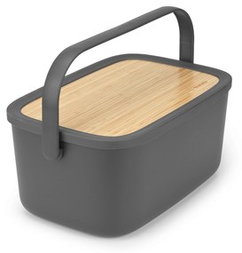 Brabantia NIC Chlebník - 25,5x39,5x16,3 cm - tmavě šedá