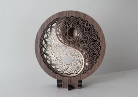 Li-Go "Jin Jang" lampa 20x22cm provedení povrchu: ořech