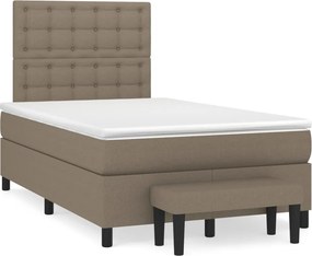 Box spring postel s matrací taupe 120x200 cm textil 3136905