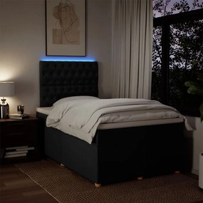 Box spring postel s matrací černá 120x200 cm textil 3293556