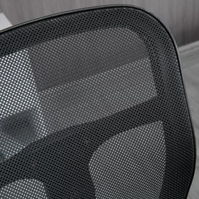 Kancelářská židle Vinsetto Ergonomická počítačová židle 95-115 cm s područkami a podnožkou Mesh Black pro kancelář a domácí kancelář |