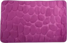 MSV PEBBLES koupelnová předložka 40 x 60 cm fialová / polyester, PU pě