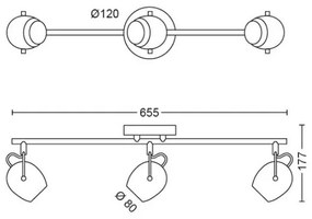 Philips 50613/31/P0 - LED Bodové svítidlo RIVANO 3xLED/4,3W/230V