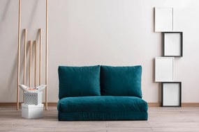 Designová rozkládací pohovka Wandella 120 cm petrolejová