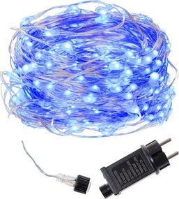 LED řetěz Nano - 48m, 480LED, 8 funkcí, IP44, modrá