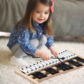 Costway 27 Note xylofon se 2 paličkami a přenosnou taškou Glockenspiel Ruční