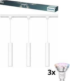 Philips - LED Stm. lustr na lanku v lišt syst EASYLINK 3xGU10/4,7W/230V 1m bílá