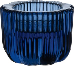 Villeroy&Boch Villeroy & Boch skleněný svícen 2v1 Fleur Bleu, Ø 6,5 cm, modrý