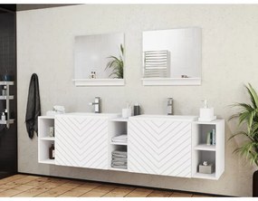 Koupelnová sestava Najrip IV, Sifon k umyvadlu: ne, Barva dřeva: bílá