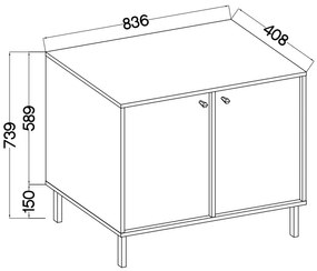 Falco Komoda Tomila 812/2 eukalyptus