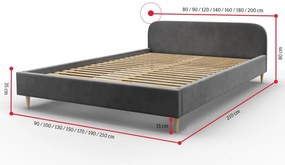 Čalouněná postel LOFT, 140x200, itaka 16 + rošt + pěnová matrace DE LUX