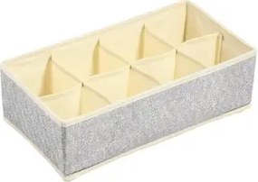 MSV sada 4 ks prodyšných úložných boxů s přihrádkami šedá / polypropyl