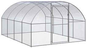 Venkovní klec pro kuřata 3 x 4 x 2 m pozinkovaná ocel 3095464