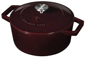 BERLINGERHAUS Pekáč litinový s poklicí 24 cm Burgundy Line BH-6497