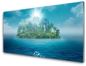 Obraz na skle Ostrov Moře Krajina 140x70 cm