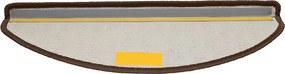 Schodové rohože 20 ks 65 x 21 x 4 cm hnědé, půlkulaté, velké 3365848