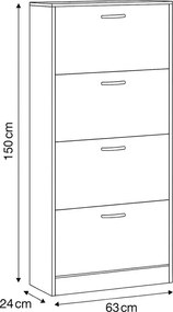 Botník, mdf, hnědá, ABO-G1018 OAK Barva: Hnědá