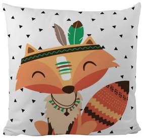 Povlak na polštář indian fox, bavlněný satén