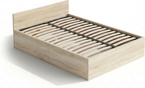 Jednolůžková postel Trento 120x200 se zvedacím roštem dub Sonoma