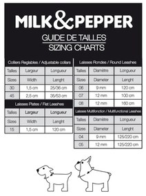 MILK&PEPPER Nastavitelný obojek pro psy Kaya Dark Blue Velikost: 45