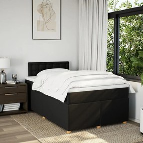 Box spring postel s matrací černá 120x200 cm textil 3286663