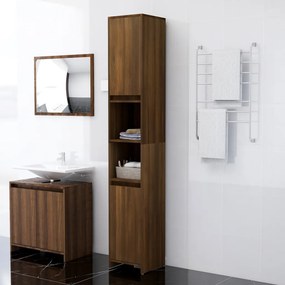 Koupelnová skříňka hnědý dub 30x30x183,5 cm kompozitní dřevo
