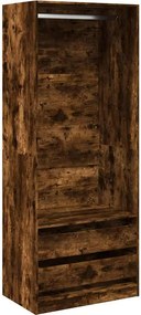 Šatní skříň kouřový dub 80 x 50 x 200 cm kompozitní dřevo 3307751
