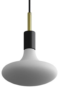 creative cables Závěsná lampa s textilním kabelem, kovovými detaily a 7cm kabelovou průchodkou Barva: Černá-mosaz