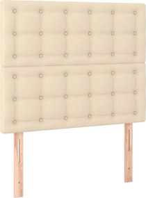 Box spring postel s matrací krémová 120x190 cm textil 3269914