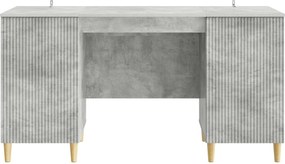 Stůl s policí Betonově šedá 142,5 x 50 x 75 cm Kompozitní dřevo 3414597