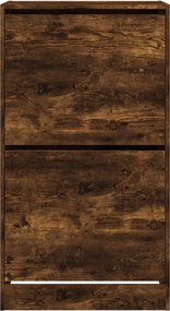 Botník se 2 výklopnými zásuvkami kouřový dub 60 x 42 x 108 cm 3214389