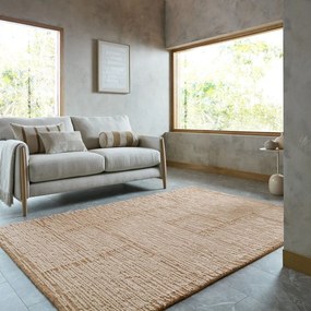 Ručně tkaný vlněný koberec v přírodní barvě 140x200 cm Harris Modula Wool – Flair Rugs