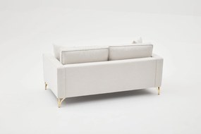 Hanah Home Dvoumístná pohovka BERLIN krémová se zlatou 180 cm 825BLC2791