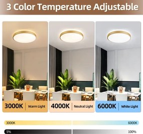 Brilagi - LED Stmívat. svítidlo GLASS POOL DOUBLE LED/60W/230V 50 cm zlatá + DO