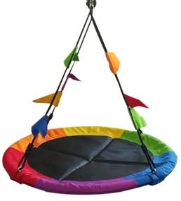 2Kids Toys Houpačka Čapí hnízdo s vlajkami barevné