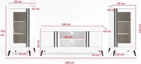 Obývací stěna KOSMO, bílá