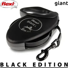 Flexi Giant L Black Edition pásek 8m černé / Vodítko