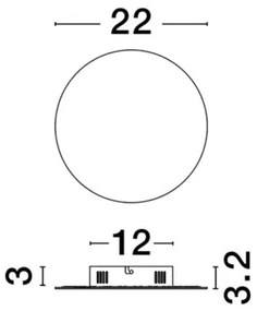 Nástěnné LED svítidlo NOVA LUCE CYRCLE 12W 3000K černé 9248154