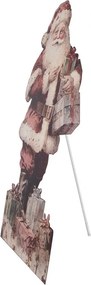 Vánoční kovová stojací cedule Santa Claus - 50*2*96 cm