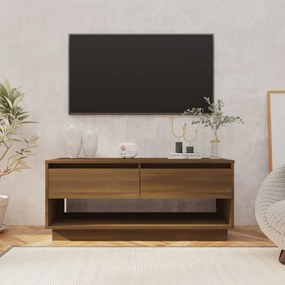 vidaXL TV stolek hnědý dub 102 x 41 x 44 cm dřevotříska