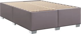 Box spring postel s matrací šedá 140x200 cm umělá kůže 3290726