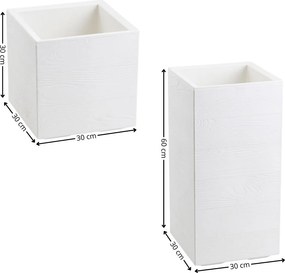 Sada 2 ks květináčů BETONIQUE 30x30/30x60 cm - výběr z 4 provedení